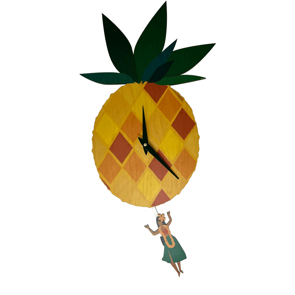 Pineapple Hula Pendulum Clock | CocoNene Hawaii